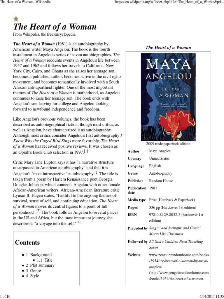 The Heart of A Woman | PDF | Books