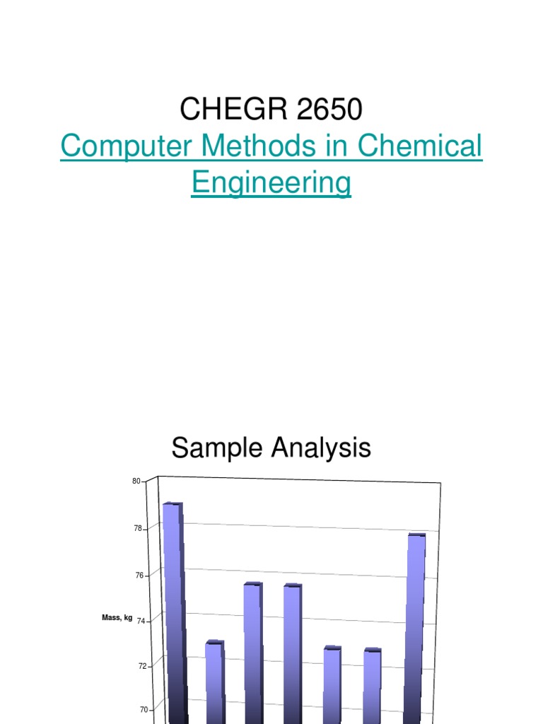 CHEGR 2650: Computer Methods in Chemical Engineering | Download Free ...