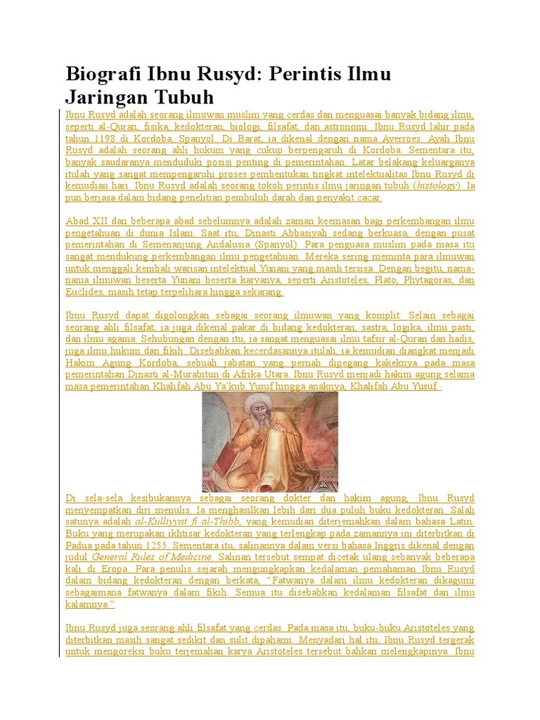 Biografi Ibnu Rusyd | PDF