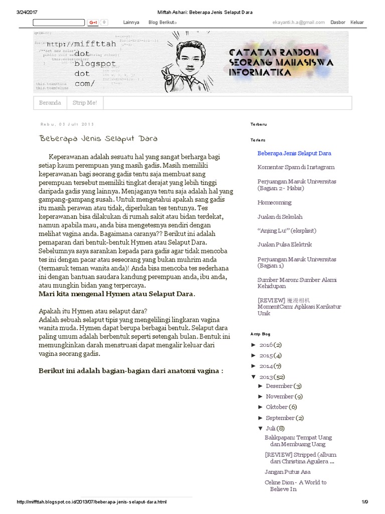 Beberapa Jenis Selaput Dara | PDF