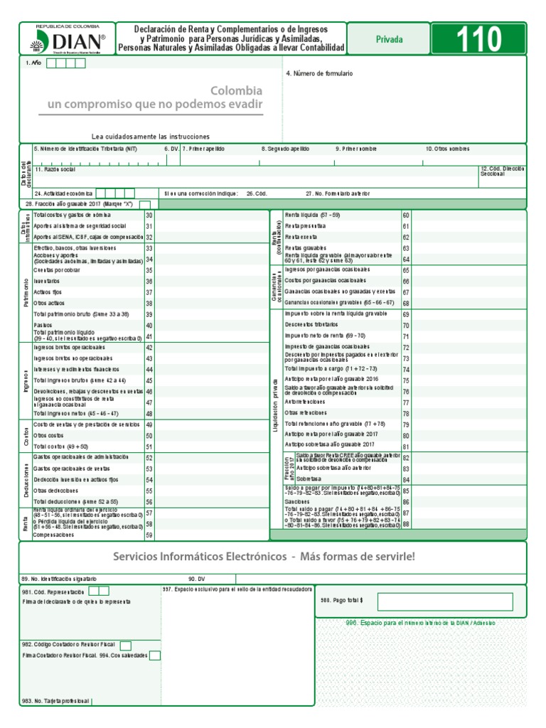 Formulario 110 | PDF | Contabilidad | Liquidación