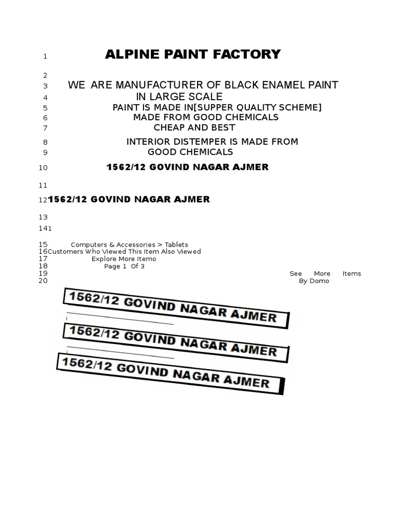 Alpine Paint Factory: We Are Manufacturer of Black Enamel Paint in ...