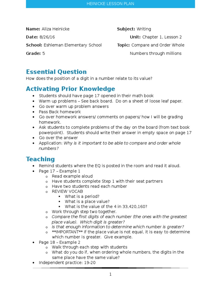 Lesson 2 Unit 1 | PDF | Lesson Plan | Homework