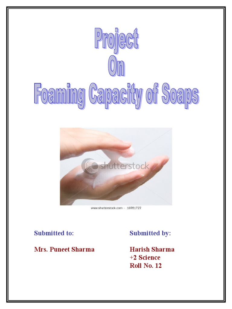 Foaming Capacity of Soap | PDF | Magnesium | Sodium Carbonate