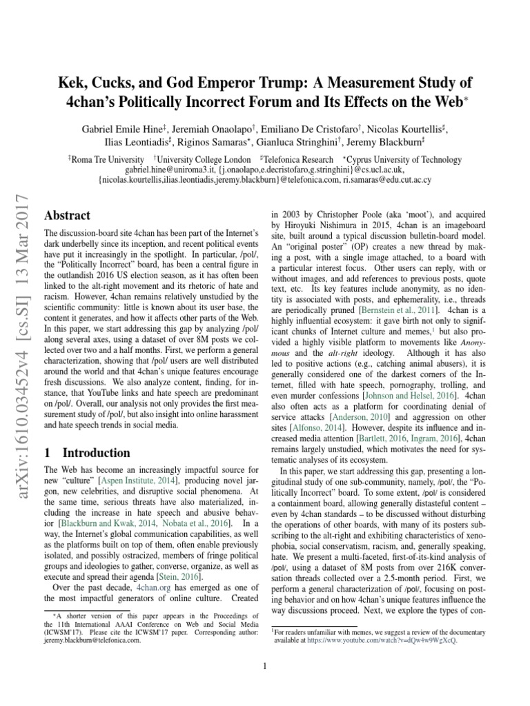 Kek, Cucks, and God Emperor Trump | PDF | Social Media | Popular ...