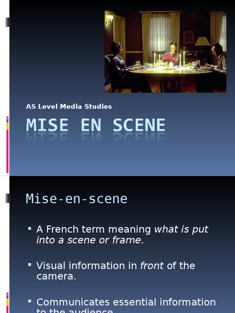 Understanding Mise-en-Scène Elements | PDF