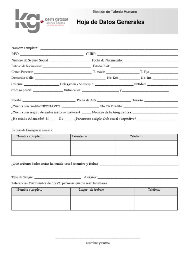 Hoja de Datos Generales | Tecnología | Bienestar