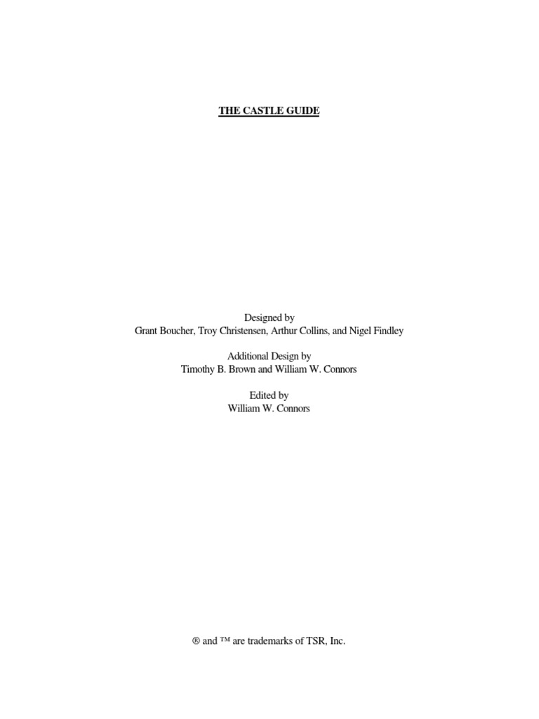 The Castle Guide | PDF | Serfdom | Knight