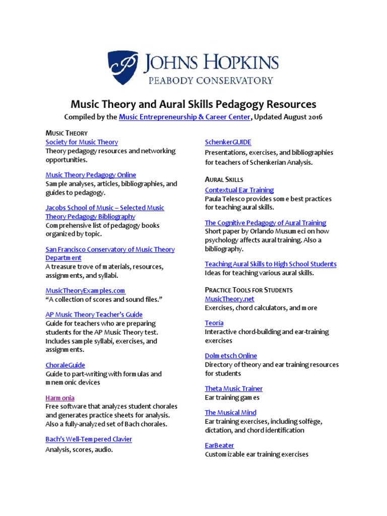 Music Theory Aural Skills Pedagogy | PDF | Music Theory | Learning
