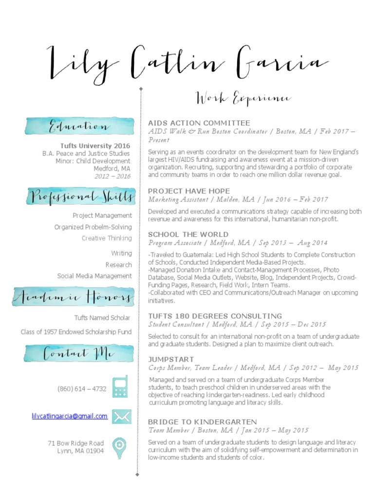 Lily Catlin Garcia Resume | PDF | Teaching And Learning | Students