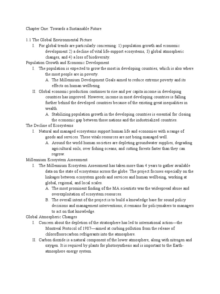 aPES Notes - Chapter One: Towards A Sustainable Future | PDF ...