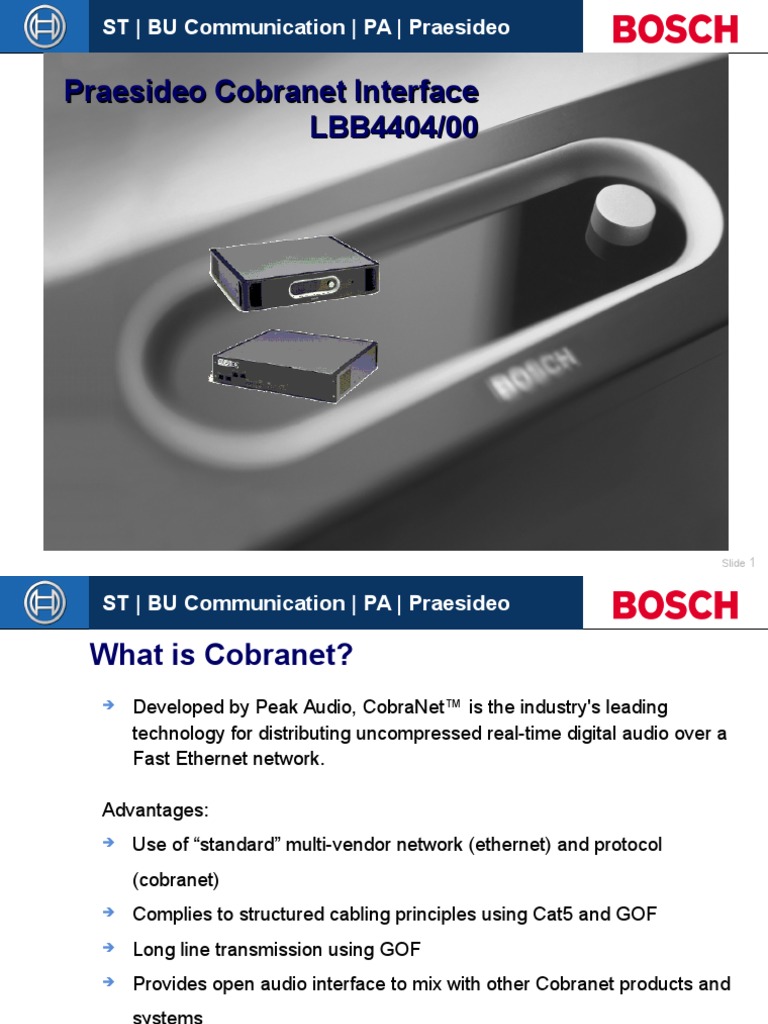 Praesideo Cobranet v2 1a | PDF | Network Switch | Node (Networking)