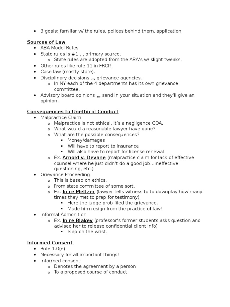 Ethics Outline | Confidentiality | Informed Consent