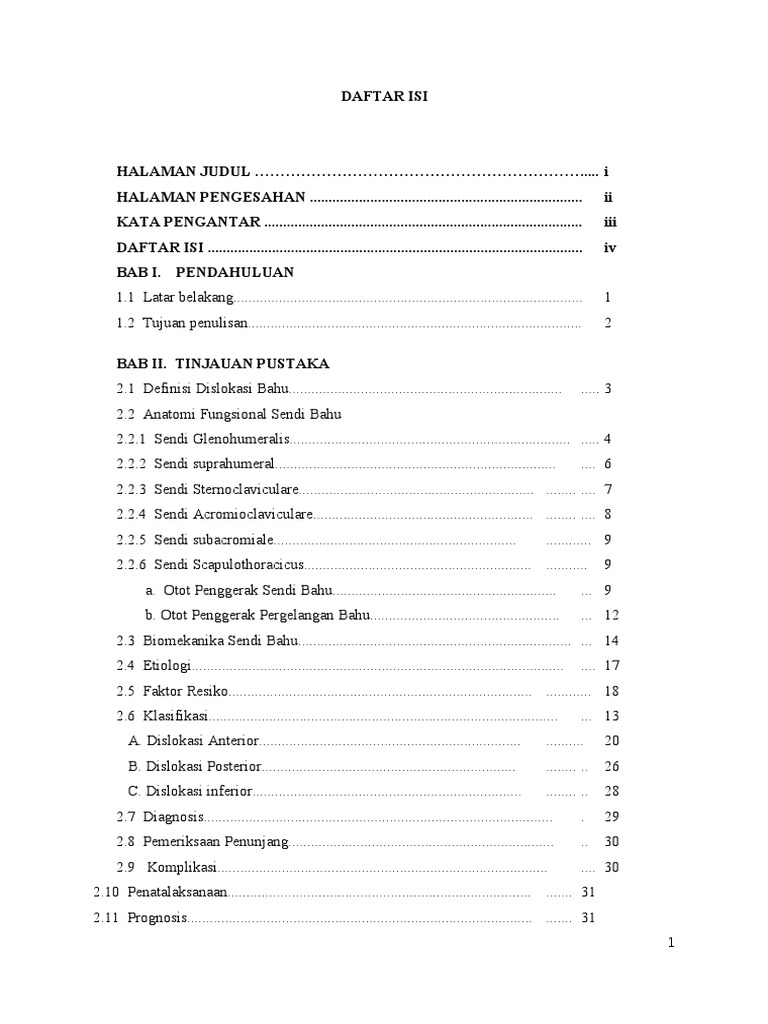 Dislokasi Bahu PDF | PDF
