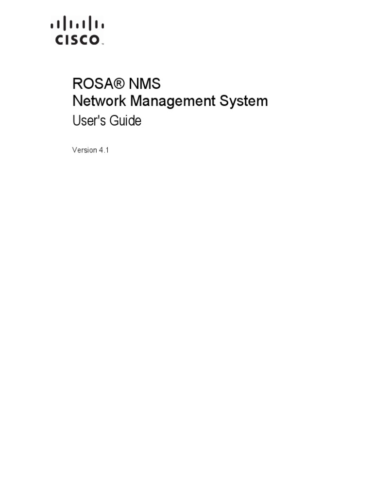 ROSA NMS Configuration Manual | PDF | Device Driver | Server (Computing)