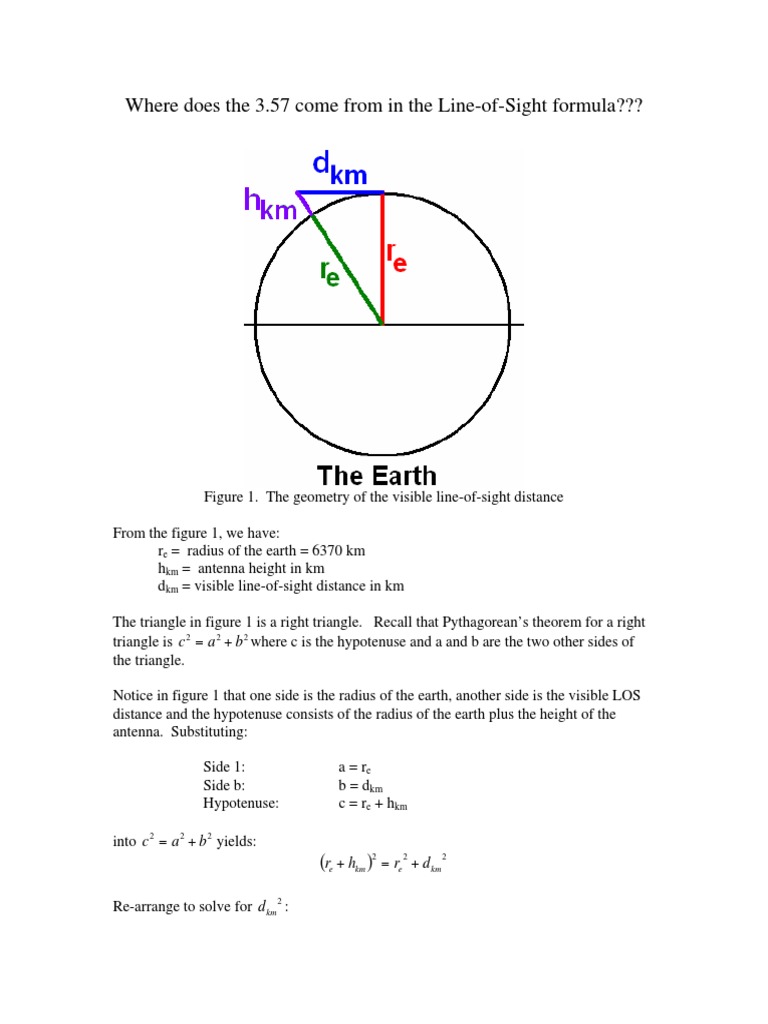 Line of Sight PDF | PDF | Distance | Triangle Geometry