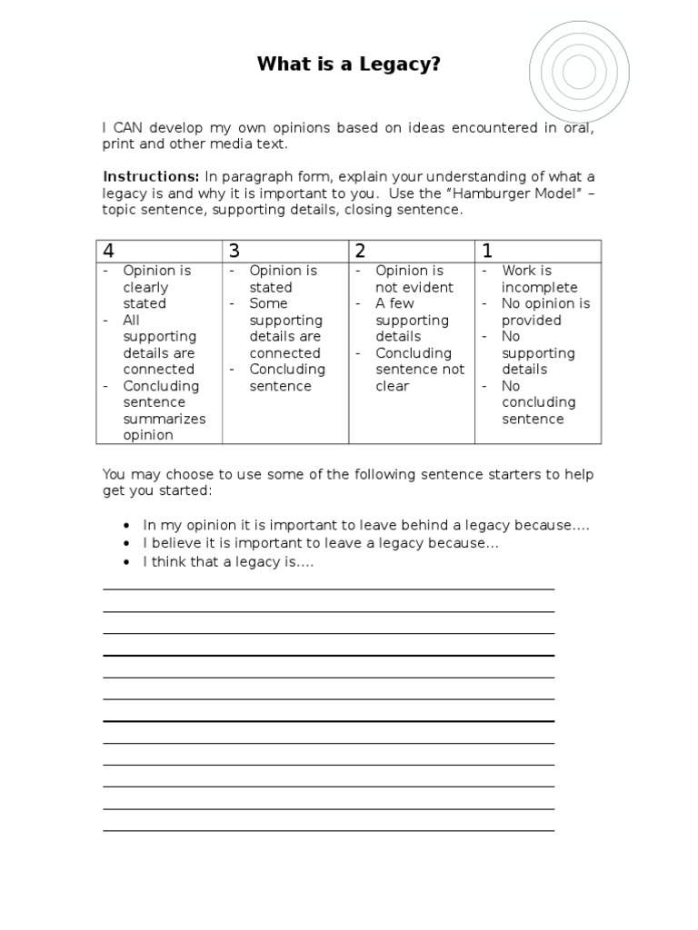 What Is A Legacy | PDF | Career & Growth | Self-Improvement