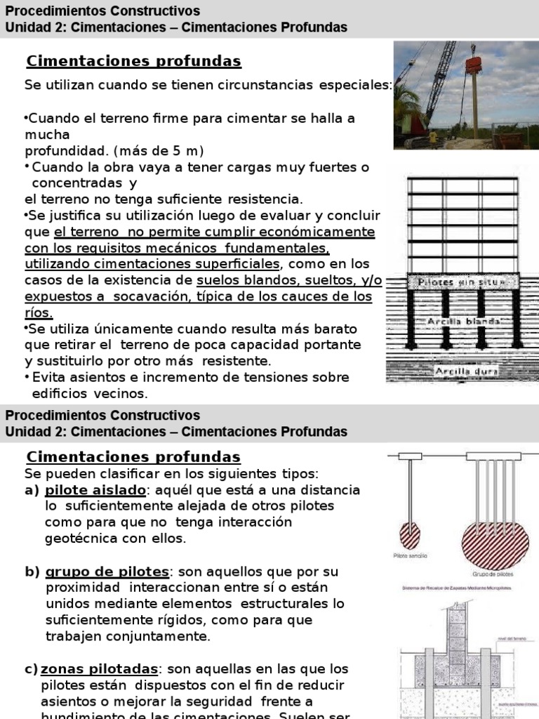Guía de Cimentaciones Profundas | PDF | Tecnología