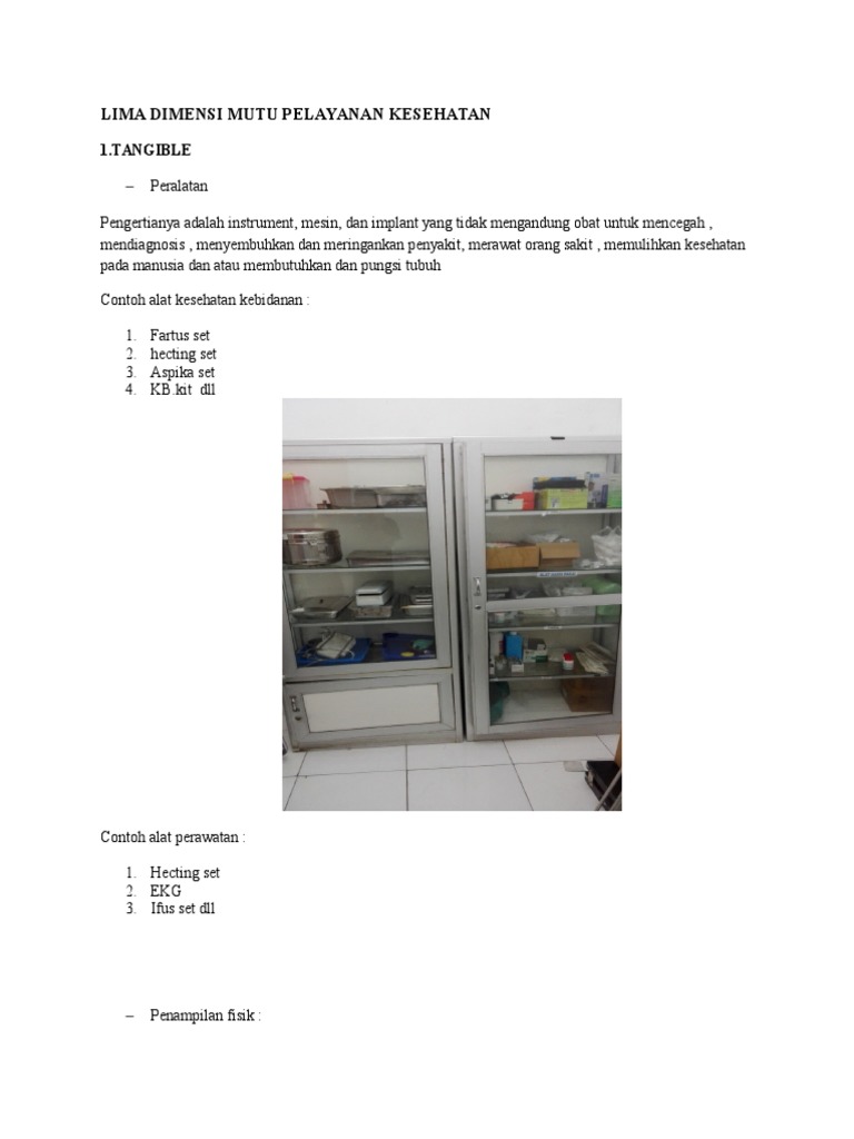 Lima Dimensi Mutu Pelayanan Kesehatan | PDF