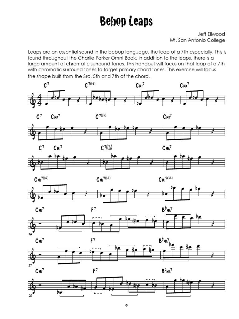 Bebop Leaps | PDF | Jazz | Modernism (Music)