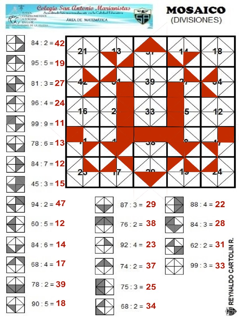 Mosaico Divisiones Sol | PDF