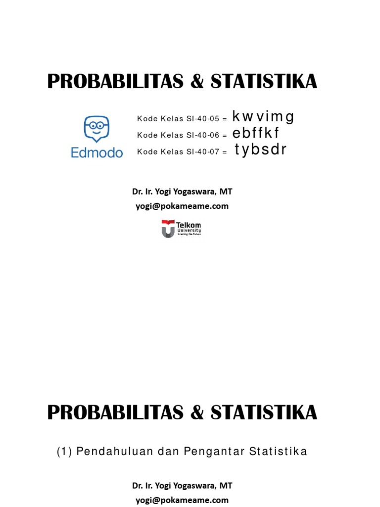 1 Pendahuluan Probstat | PDF