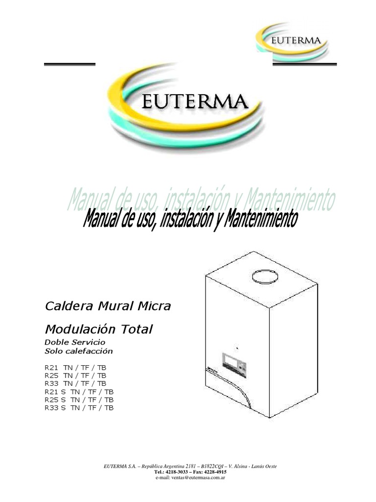 Manual Caldera PDF | PDF | Caldera | Gases