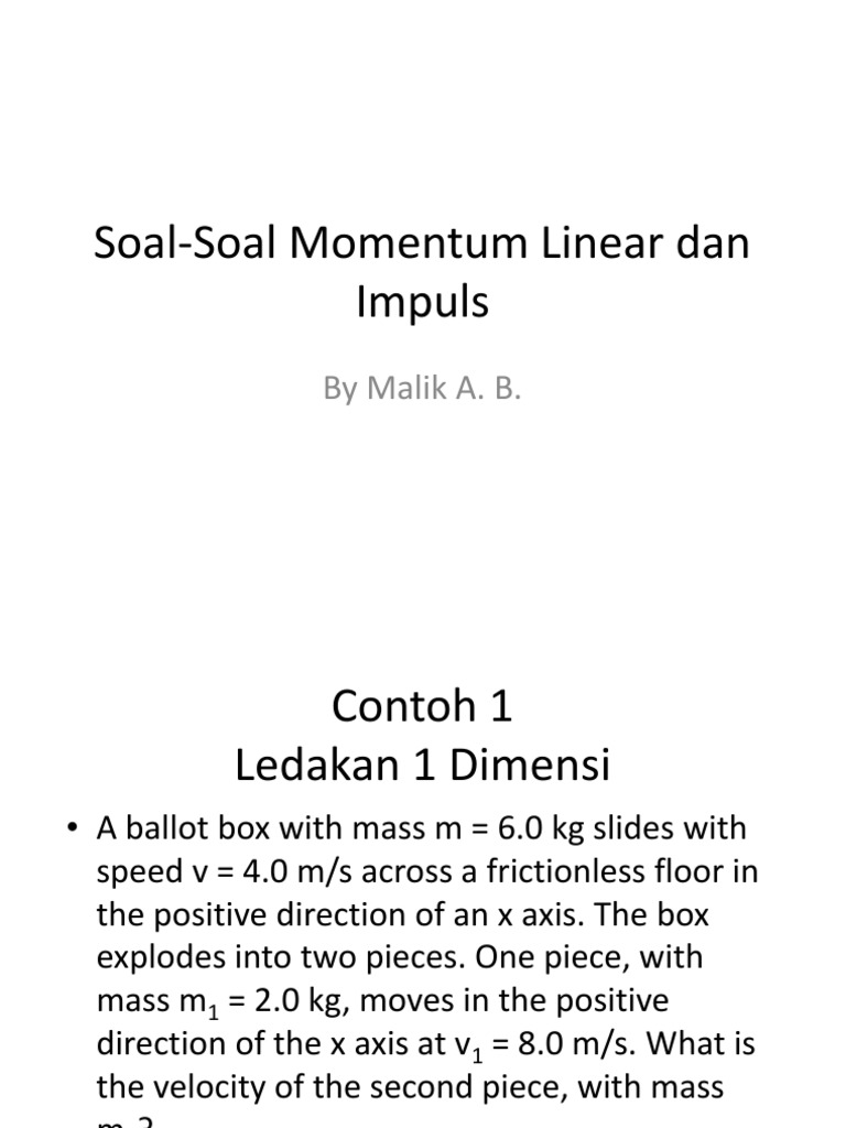 Soal Momentum Linear & Impuls | PDF