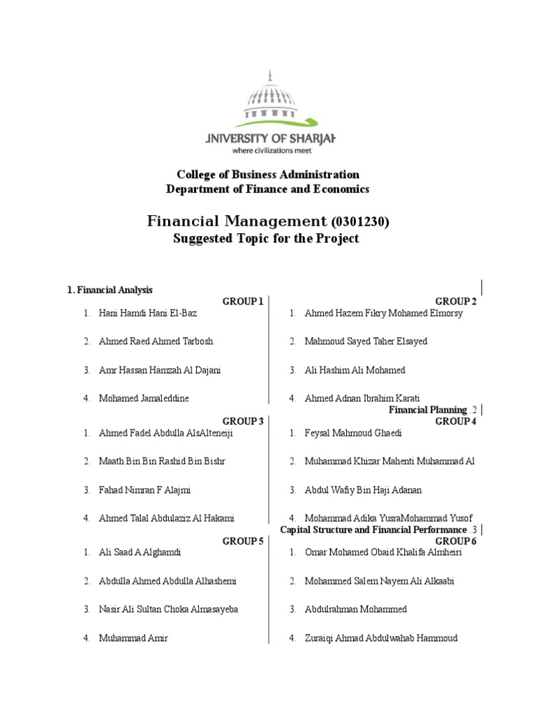 Final Project Financial Management - 53984 | PDF