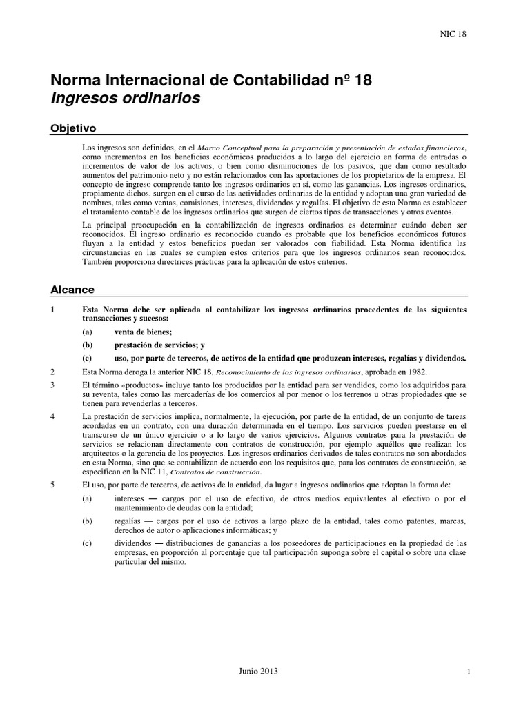 Nic 18 PDF | PDF | normas internacionales de INFORMACION FINANCIERA ...