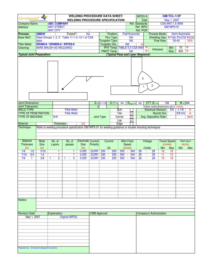 Welding Procedure Data Sheet for Steel Groups 1-3 | PDF | Welding | Construction