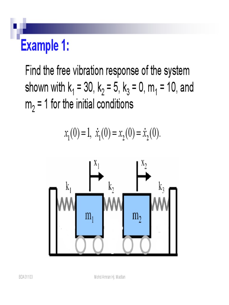 Vibration response of a 2 DOF system | PDF | Normal Mode | Equations