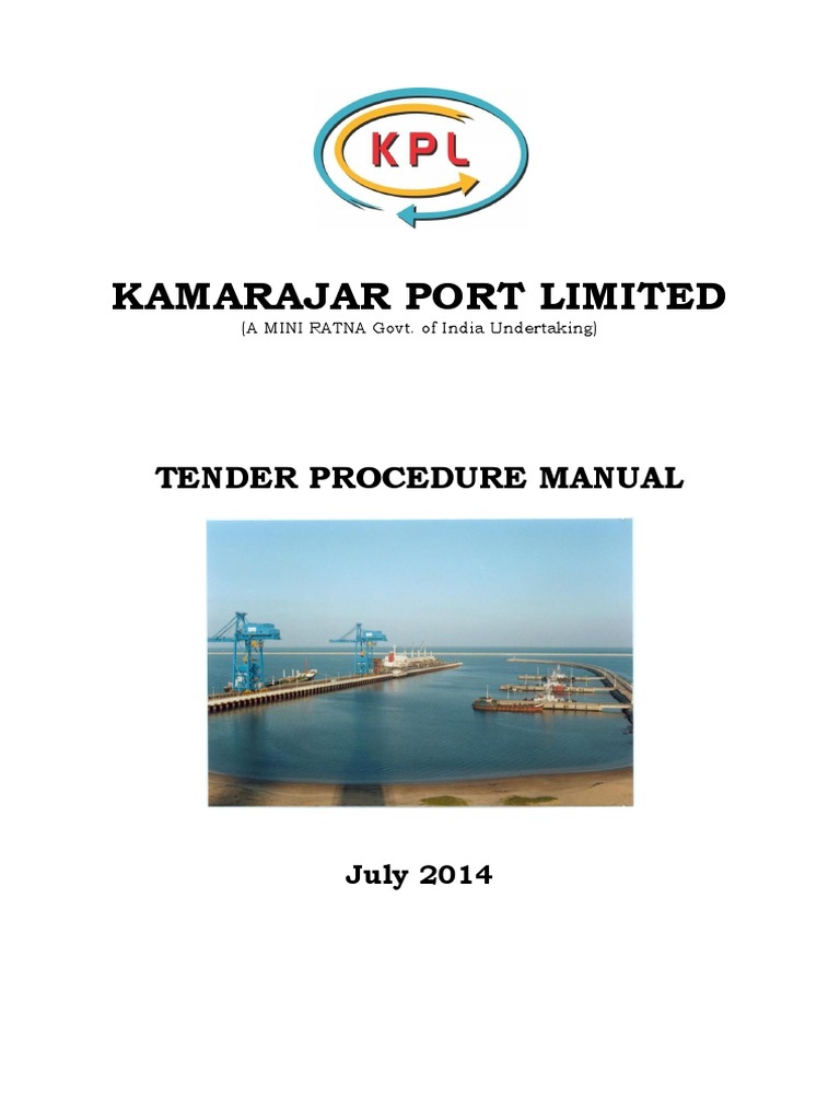 Kamarajar Port Limited: Tender Procedure Manual | PDF | Consultant ...