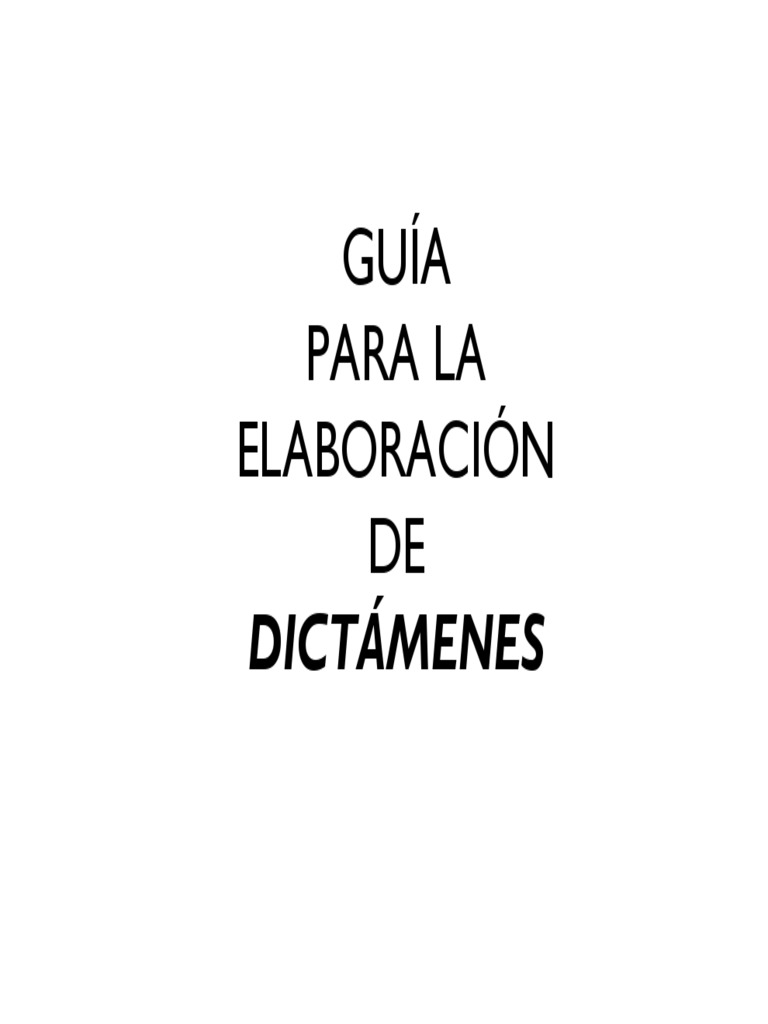 Guía Para La Elaboración de Dictámenes