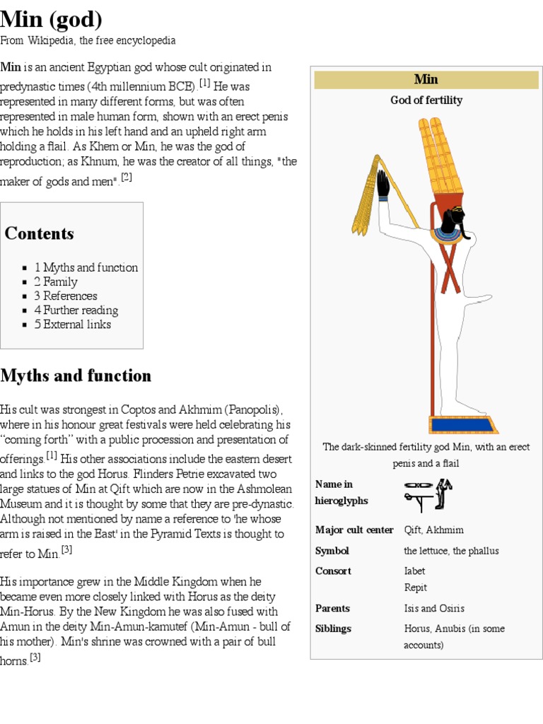 Min PDF | PDF | Ancient Egyptian Religion | Deities