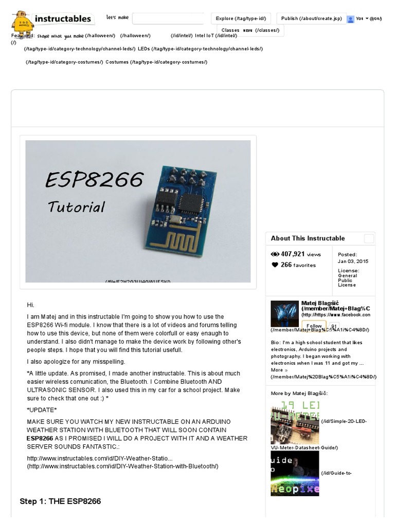 Esp8266 Wi Fi Module Explain And Connection All Arduino Usb