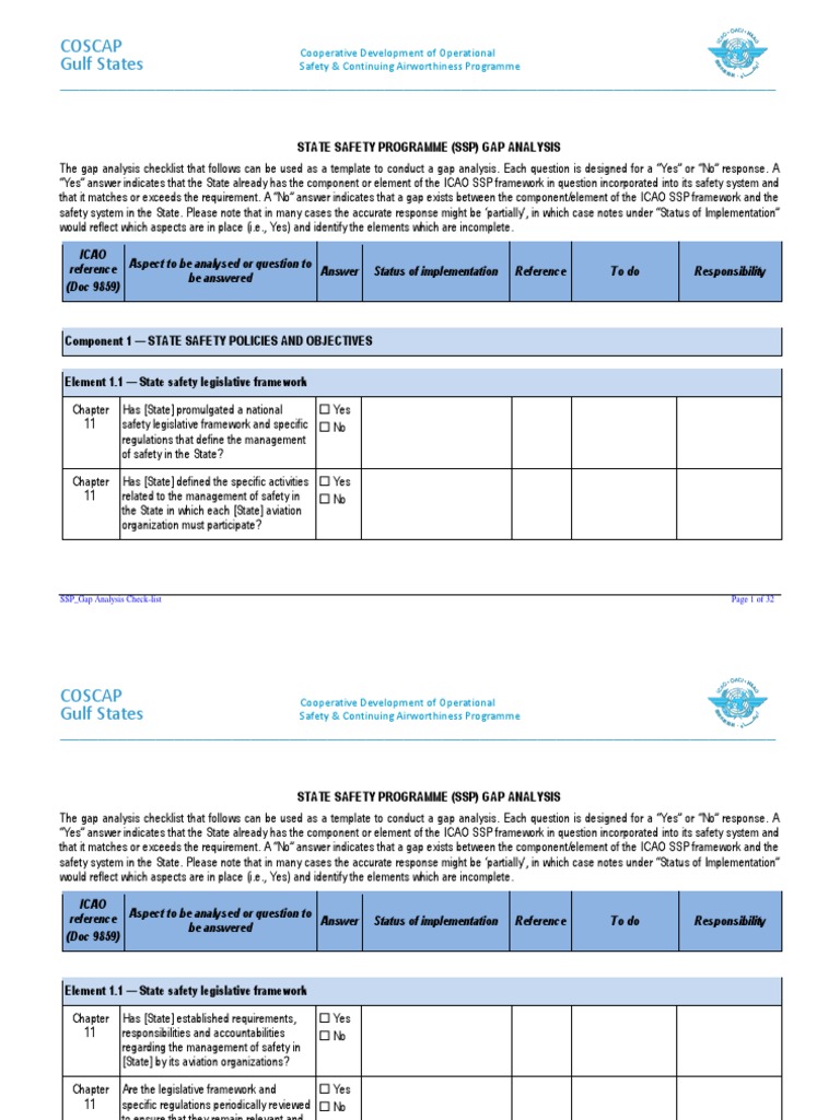 Safety Gap Analysis Checklist | PDF | Risk | Safety