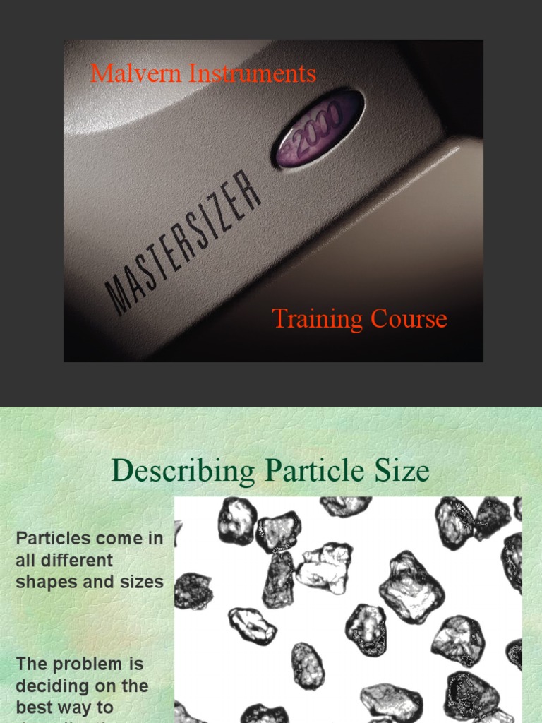 Malvern Instruments Particle Size Analysis Training Course | PDF ...