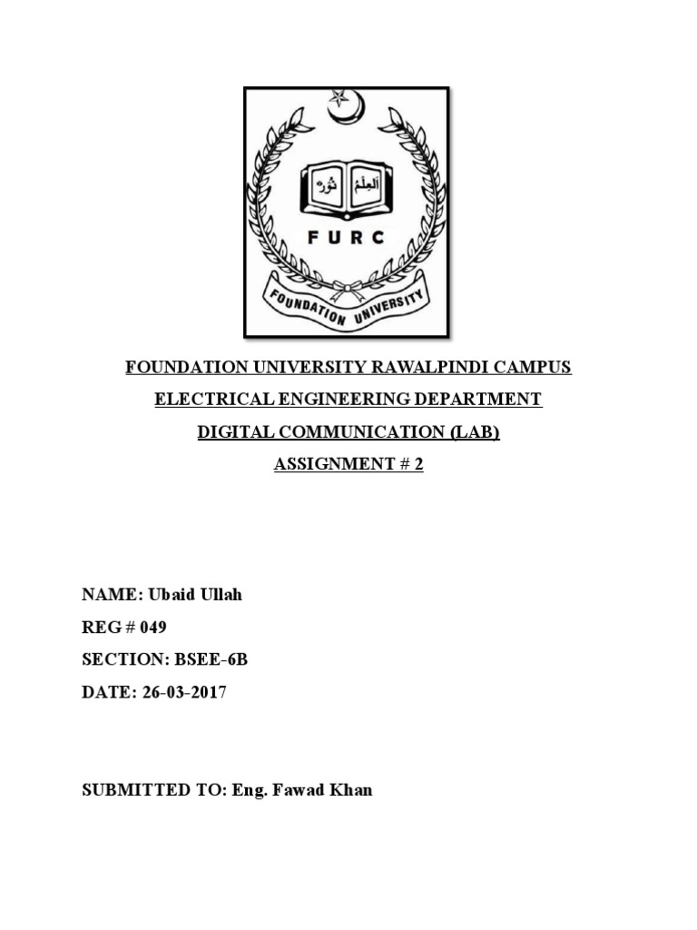 Ubaid DC Lab Assignment#2 | PDF