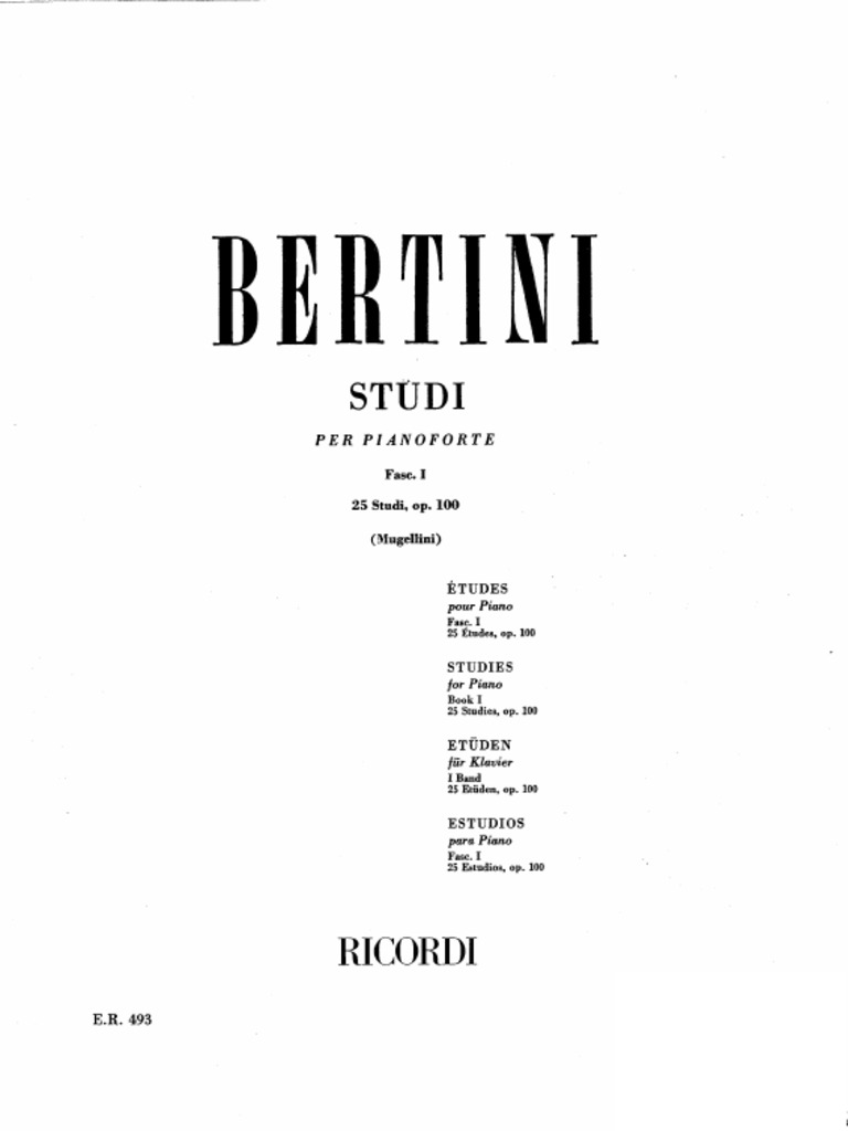 Bertini Etide Op. 100 PDF | PDF