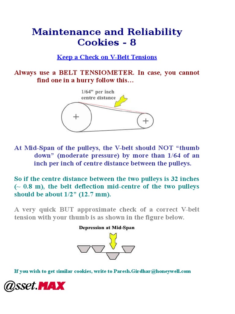 How To Check Tightness of Belt | PDF | Belt (Mechanical) | Mechanical ...