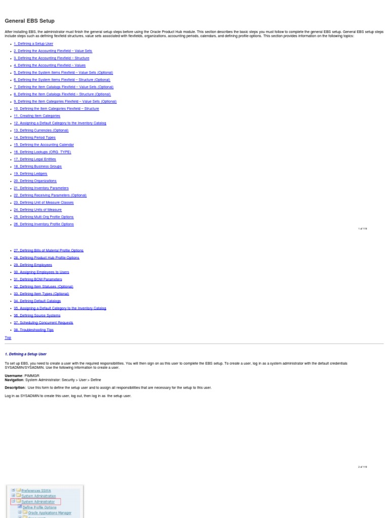 General EBS Setup | PDF | Data Type | Superuser