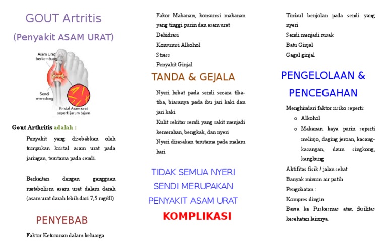 Leaflet Gout Arthritis | PDF