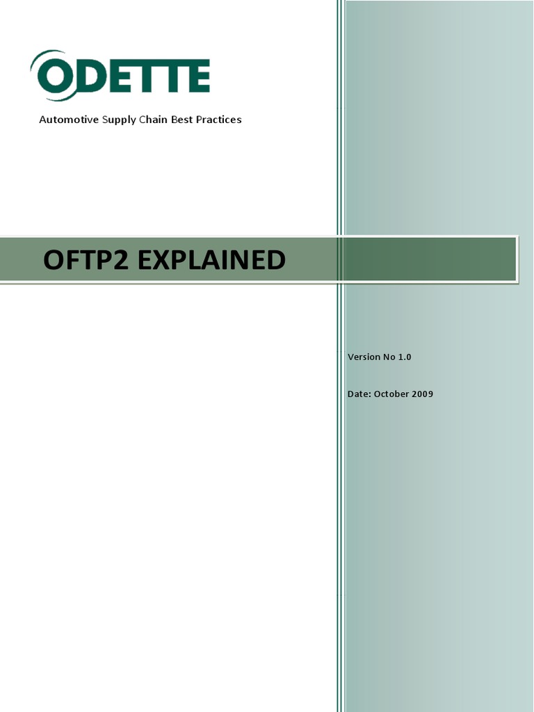 Odette Oftp2 Explained | PDF | Information Security | Internet Protocol ...