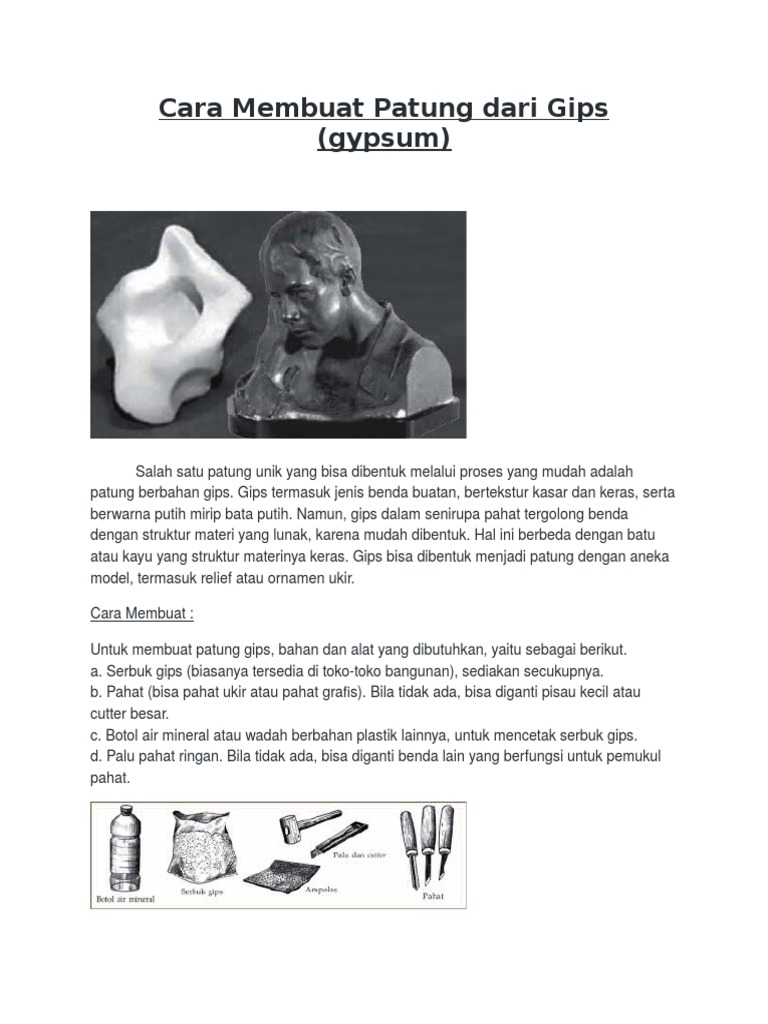 Cara Membuat Patung Dari Gips | PDF