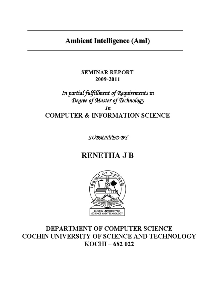 Ambient Intelligence (AmI) | PDF | Digital Technology | Computing