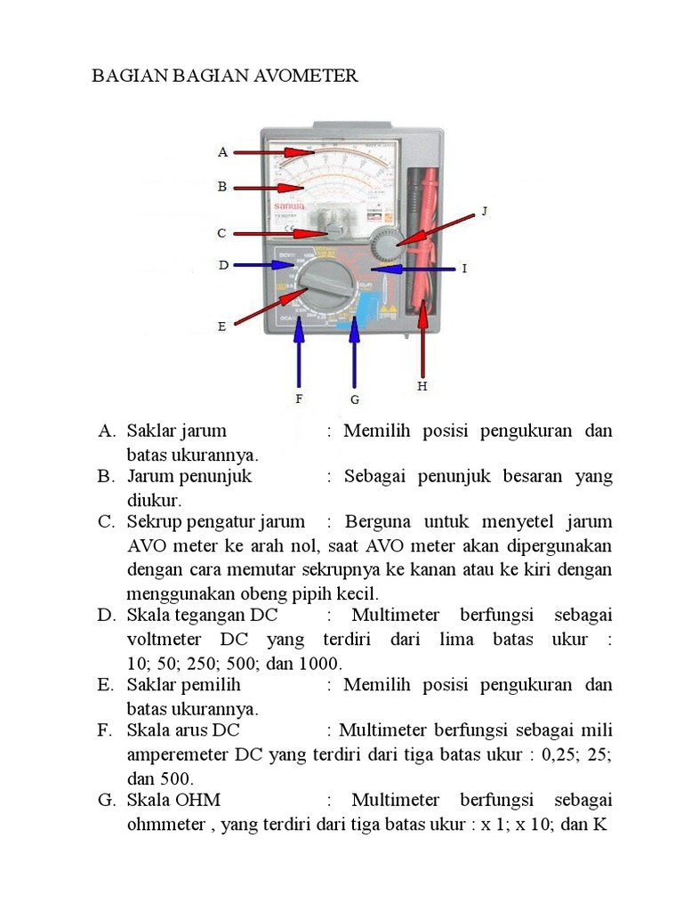 Bagian Bagian Avometer | PDF | Metode & Bahan Ajar