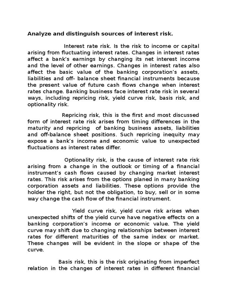 Understanding Interest Rate Risk in Banking | PDF | Interest Rates ...