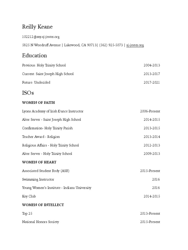 High School Achievements & Activities | PDF