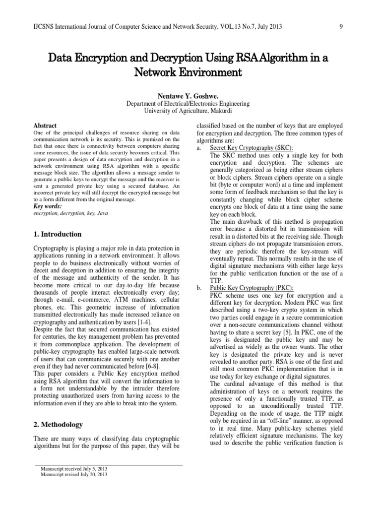 Rsa PDF | PDF | Cryptography | Key (Cryptography)